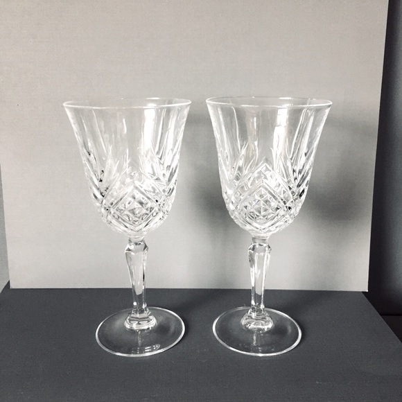Dining | Vintage Cut Crystal Wine Glasses Set Of Two | Poshmark